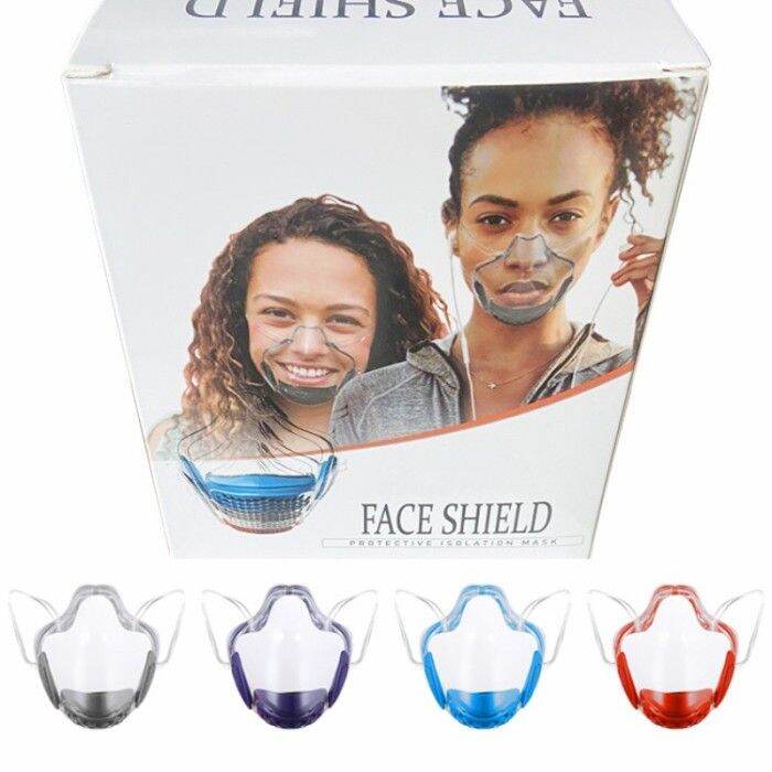 Masker transparan masker bening premium face shield akrilik new model ...