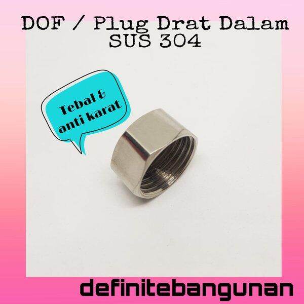DOF PLUG DRAT DALAM FITTING PIPA SETENGAH INCH SUS 304 | Lazada Indonesia