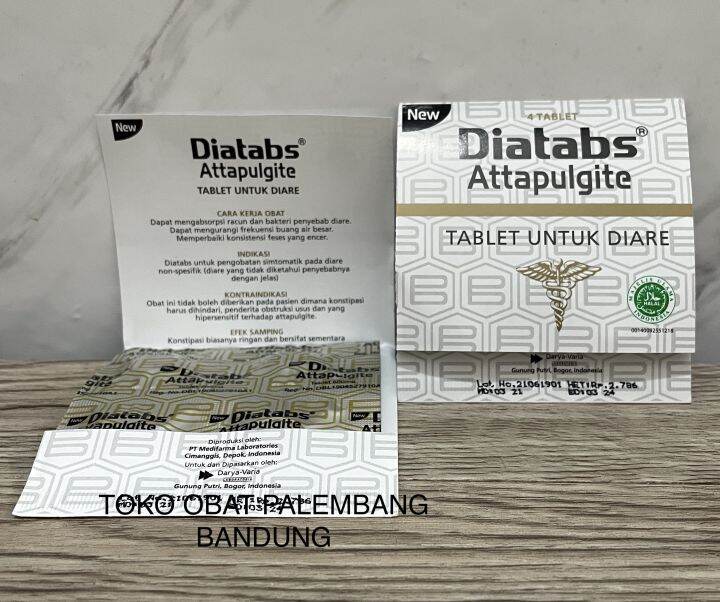 NEW DIATABS ACTIVATED ATTAPULGITE TABLET DIARE 4 TABLET DIATAB SAKIT PERUT | Lazada Indonesia