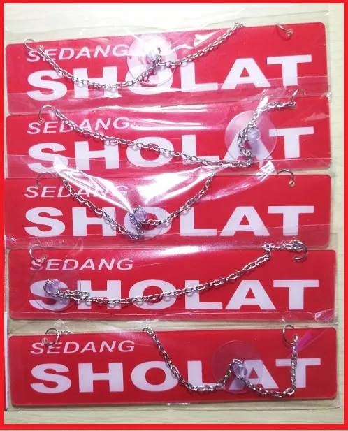 sign label sedang SHOLAT acrylic sticker board tanda ruangan | Lazada ...