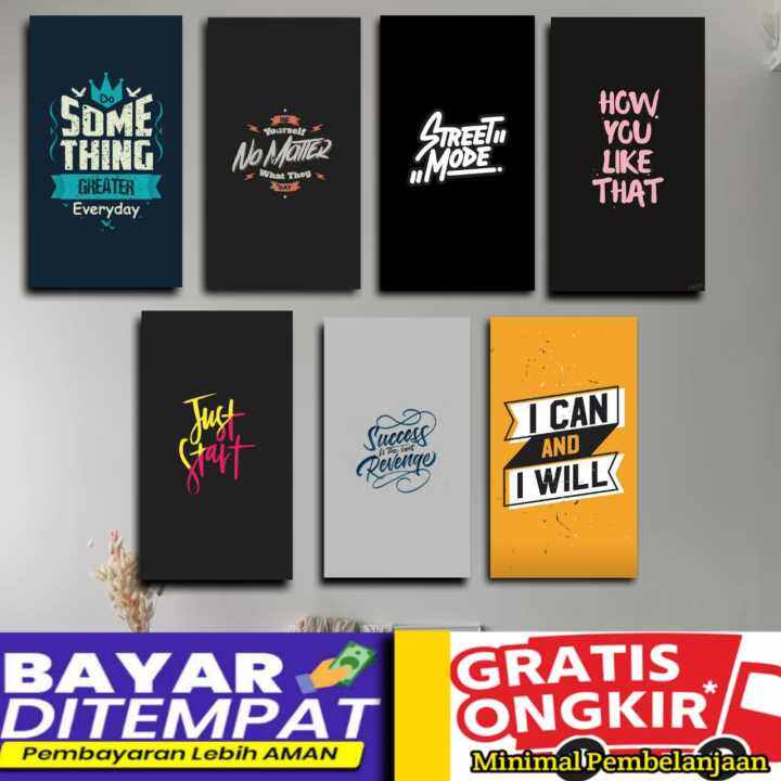 1 Set Poster Dinding Quotes Hiasan Dinding Kata Kata Dinding Kamar ...