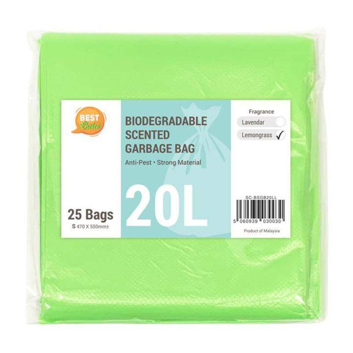 Best Choice Biodegradable Scented Garbage Bag 20L - Lemongrass | Lazada ...