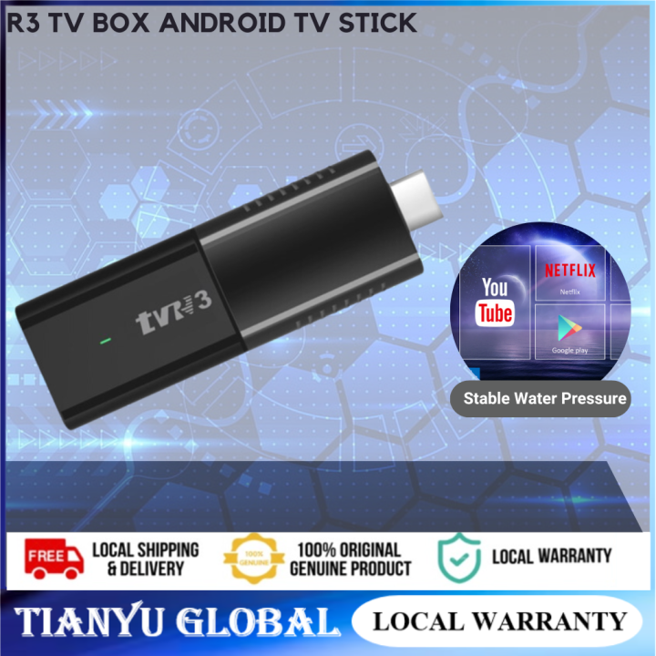 【SG READY STOCK】Android R3 TV Stick Support Netflix Yotube Google 4K ...