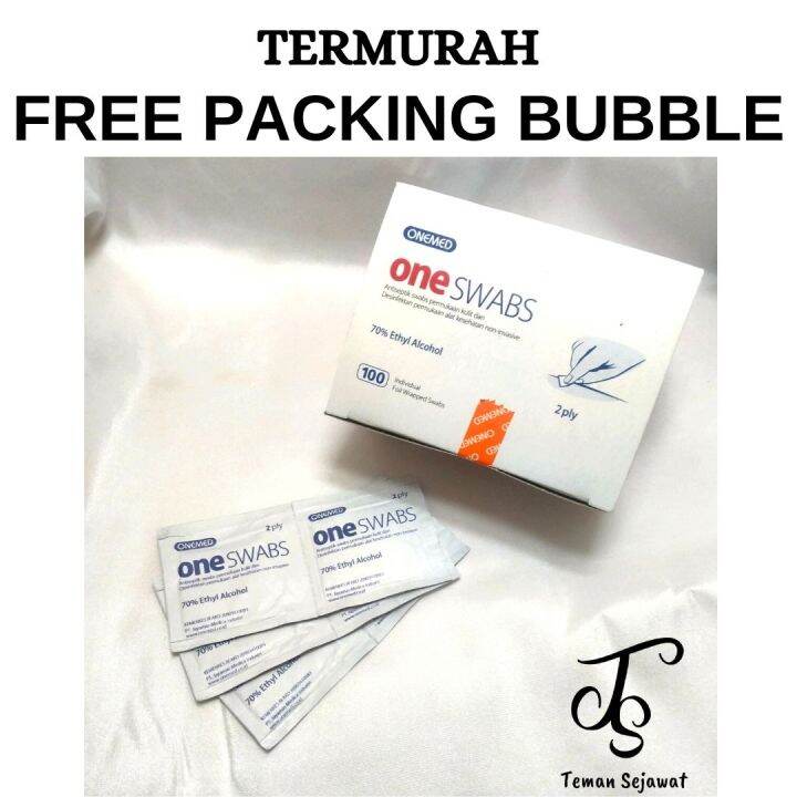 Alkohol Swab / Alcohol Swabs / One Swabs 1box isi 100 pcs ONEMED ...