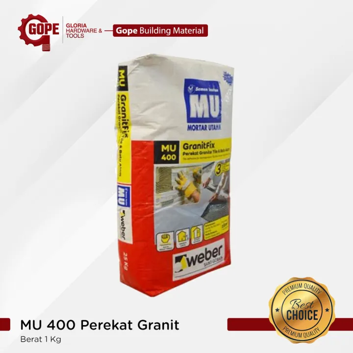 MU 400 MORTAR UTAMA SEMEN PASANG KERAMIK GRANIT PER 1 KG | Lazada Indonesia