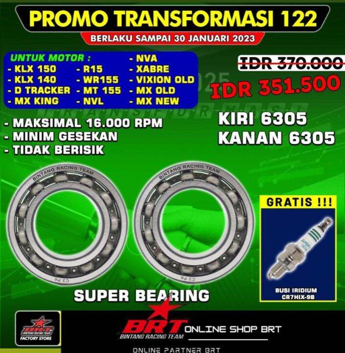 BEARING LAHER KRUK AS BRT KLX R15 NVA NVL MX KING XABRE VIXION OLD MT 155 WR155 D TRACKER ...