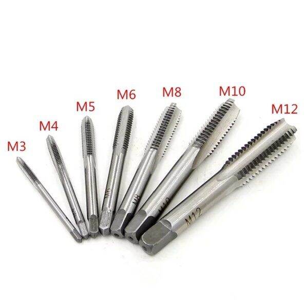 Mata Bor Ulir SET 7pcs HSS Hand Tap Drill 7 pcs Pembuat Drat Baut M3 ...