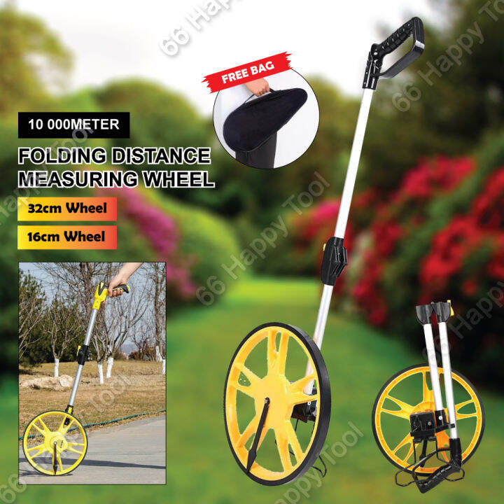Folding Adjustable Distance Measuring Wheel Analog 10km / 10000 Meter ...