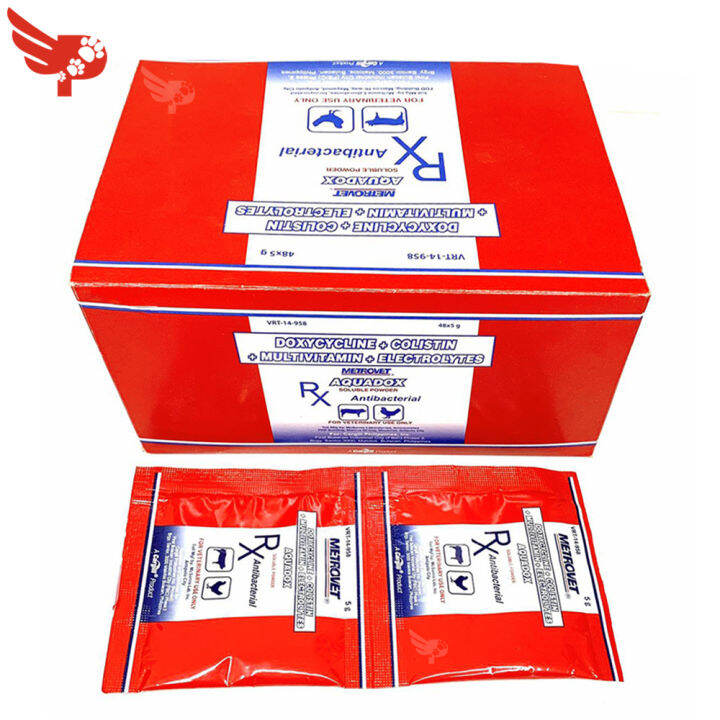 Mvet AQUADOX 5g Per Sachet - 1 48 Sachets per order - For Swine, Pig ...