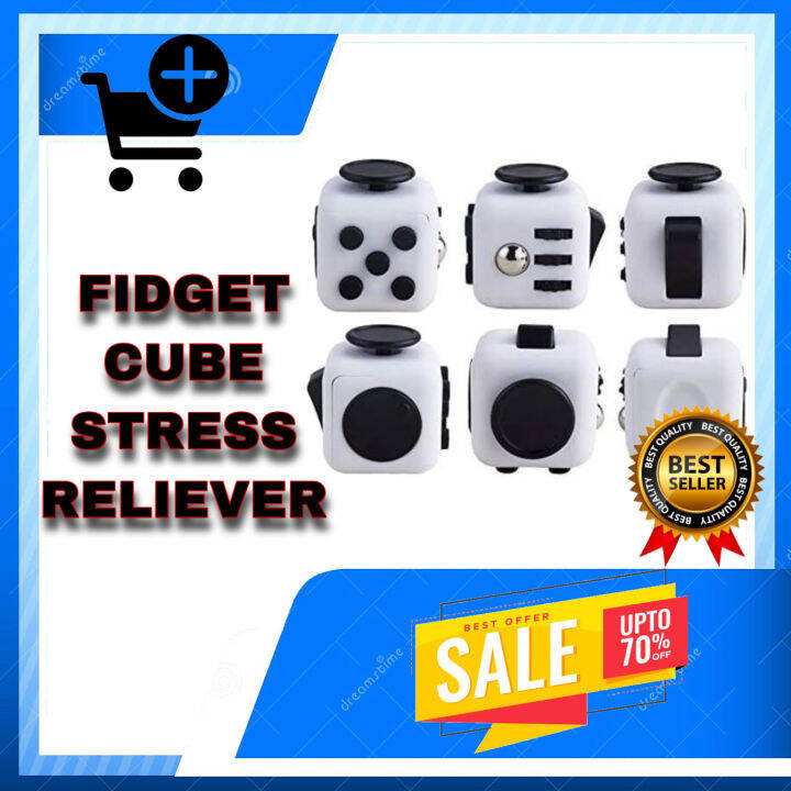 Fidget Cube Relieves Squeeze Fun Stress Reliever Anxiety and Stress ...