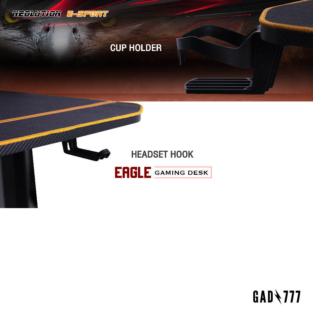 Neolution E-Sport Eagle โต๊ะเกมมิ่ง โต๊ะเกมส์มิ่ง โต๊ะคอมพิวเตอร์ โต๊ะทำงาน โต๊ะคอมแบบเกมมิ่ง ...
