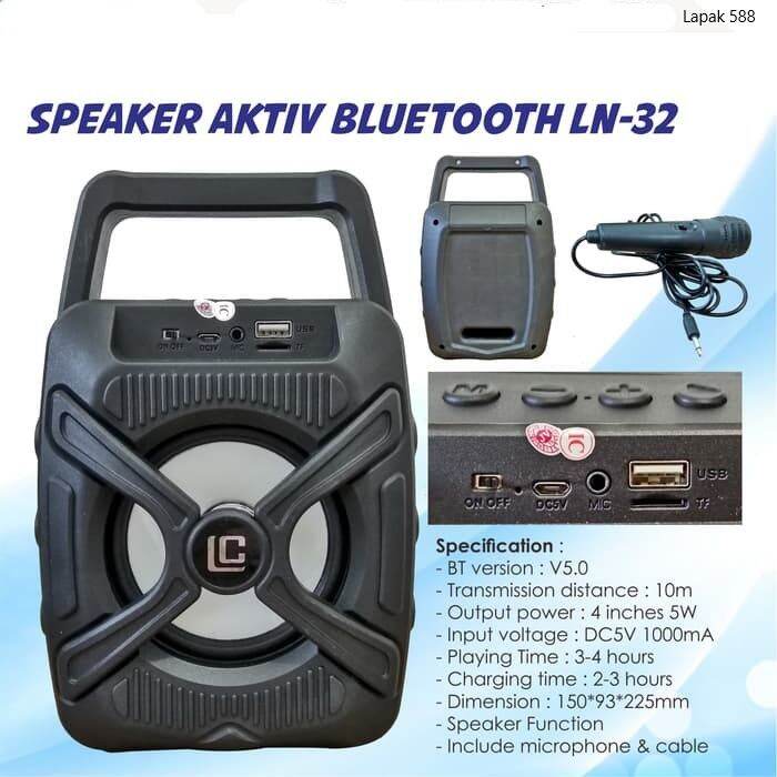 LN32 Speaker Bluetooth LN-32 Speaker LED LN 32 With Microphone | Lazada ...