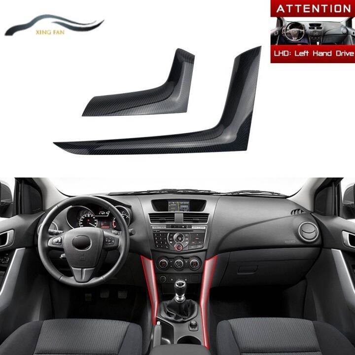 XINFAN 2pcs Center Console Decorative Trim ABS Carbon Fiber Color for ...