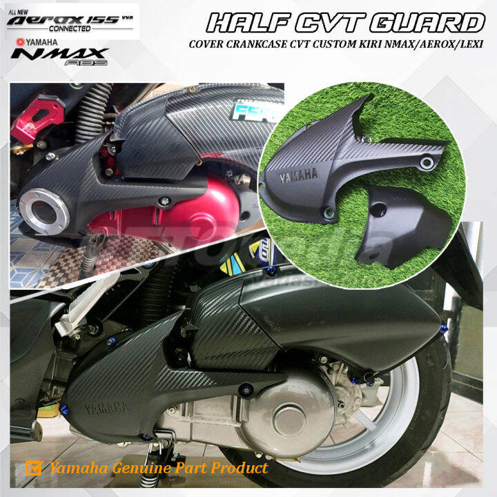 Cover Tutup Crankcase CVT Kiri Yamaha NMAX/Aerox Racing Look Custom ...