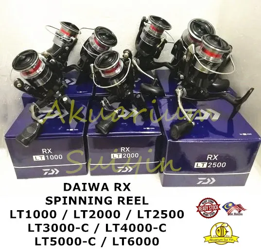 DAIWA RX SPINNING FISHING REEL LT1000 / LT2000 / LT2500 / LT3000-C ...