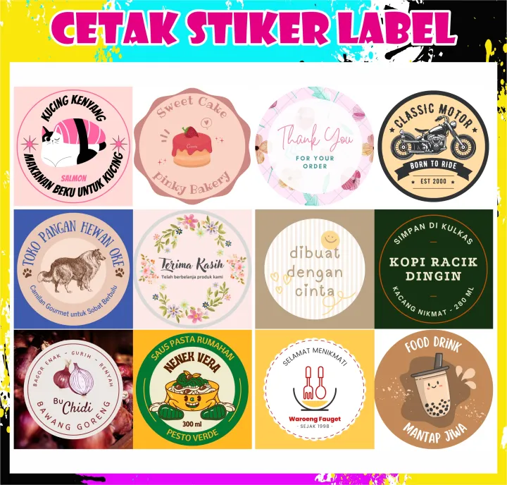 Stiker Label Produk Makanan / Stiker Label Produk Jualan / Stiker Cromo ...