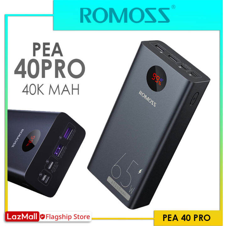 Romoss PEA40 Pro 65W (40000 mAh) Powerbank support Laptop Tablet Charge ...