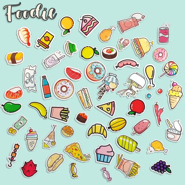 Foodie Vinyl Sticker Set [50pcs] | Lazada PH