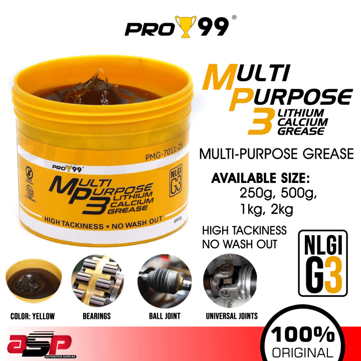 PRO 99 Multi Purpose Grease MP3 - Yellow Grease Multi-Purpose 250g ...