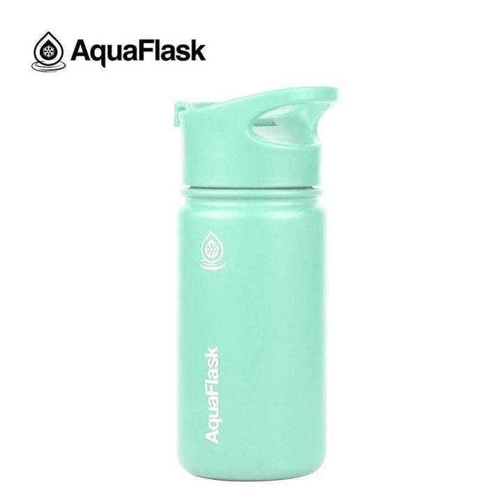 Aquaflask (14oz) MINT GELATO Wide Mouth with Flip Cap Vacuum Insulated ...