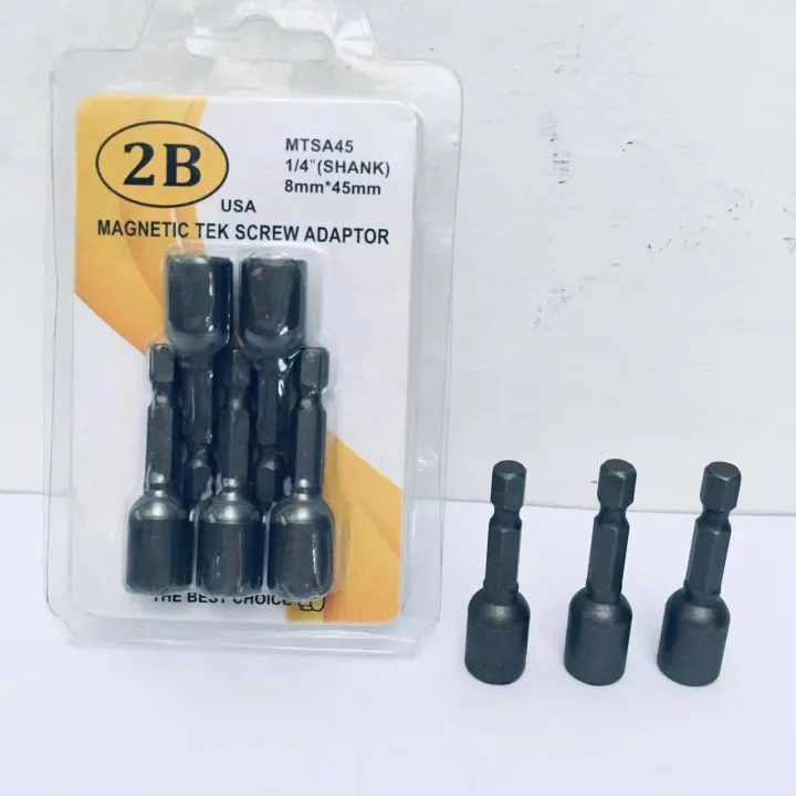 SOLD PER 1PC ) Magnetic Tek Screw Adaptor 2B USA Tex Texscrew 1/4 inch ...