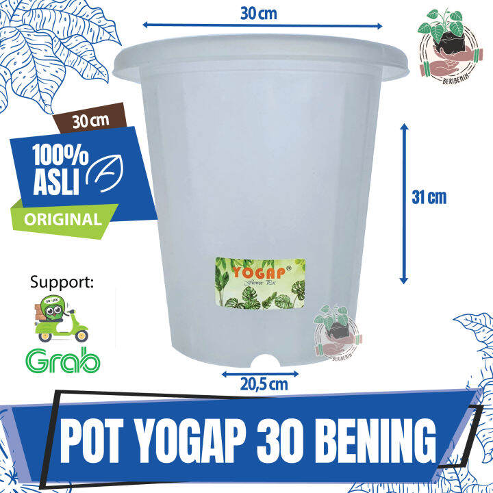 Pot Bunga Tanaman Plastik Tebal Yogap Tinggi Bening Trasnparan YPT 30 ...