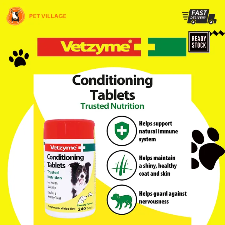 PROMO VETZYME Conditioning Tablets With B Complex Vitamins For Dogs ...