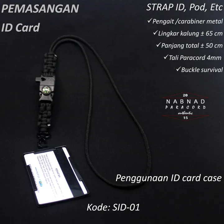 Strap Lanyard Gantungan ID Card Polisi Tactical Lanyard Name Tag ...