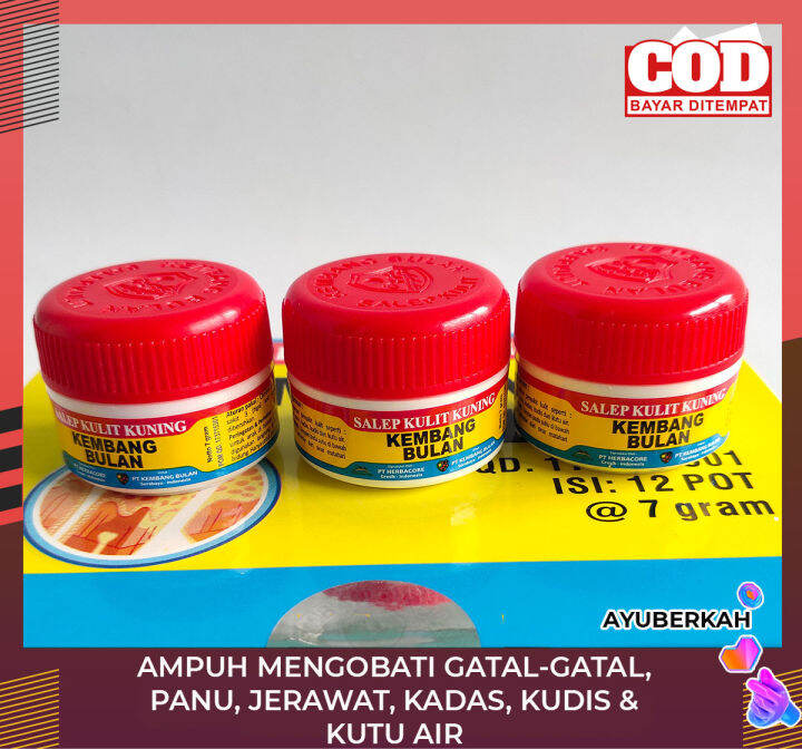 Salep Obat Gatal Jamur Kadas Kurap Di Selangkangan Kutu Air Kuning 7gr ...