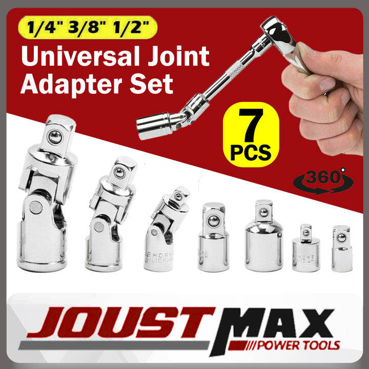 Universal Joint Socket Set Flex U Joint Adaptor Swivel Socket Wrench Adapter Ratchet Extension ...