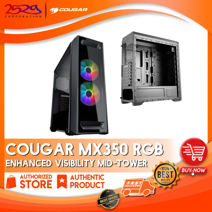 COUGAR | MX 350 RGB Mid Tower Desktop Case Gaming Case Pc Case Computer ...