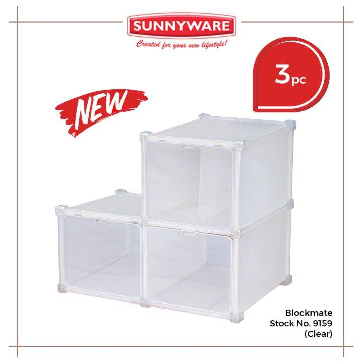1 set (3 compartments)Blockmate shoemate organizer blocks grid ...