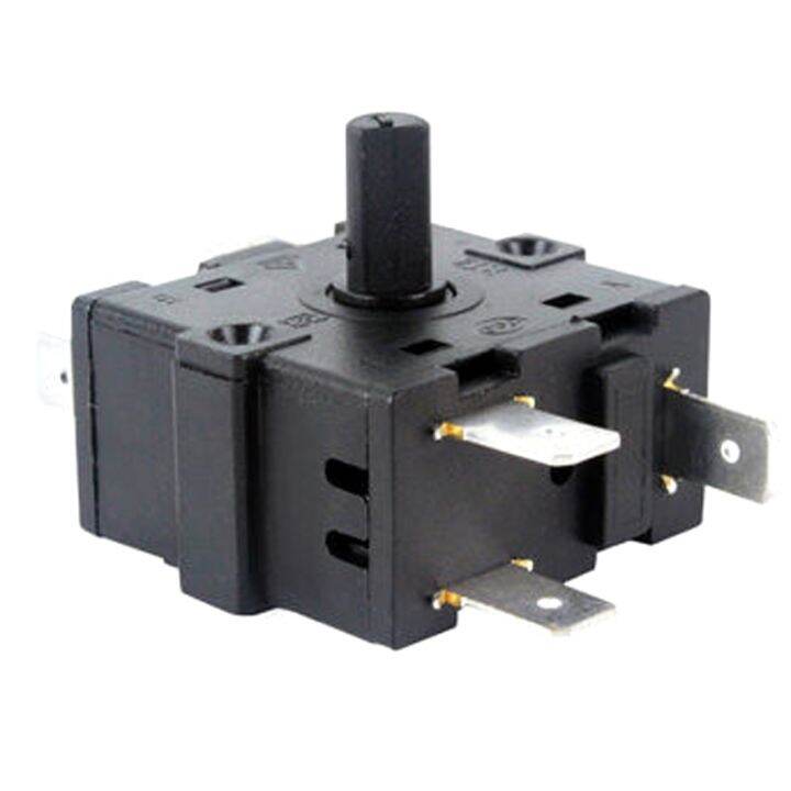 16A 3Pin 5Pin AC Electric Heater Gear Knob Switch 4Gear Rotary Selector ...