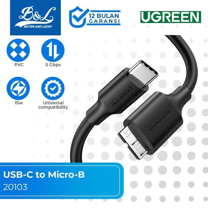 ♪Ugreen USB 3.0 to Micro-B 5Gbps HDD Data Cable | Lazada PH