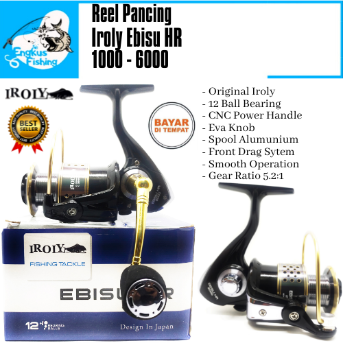 Reel Pancing Iroly Ebisu HR 1000-6000 (12+1Bearing) Power Handle - Engkus Fishing | Lazada Indonesia