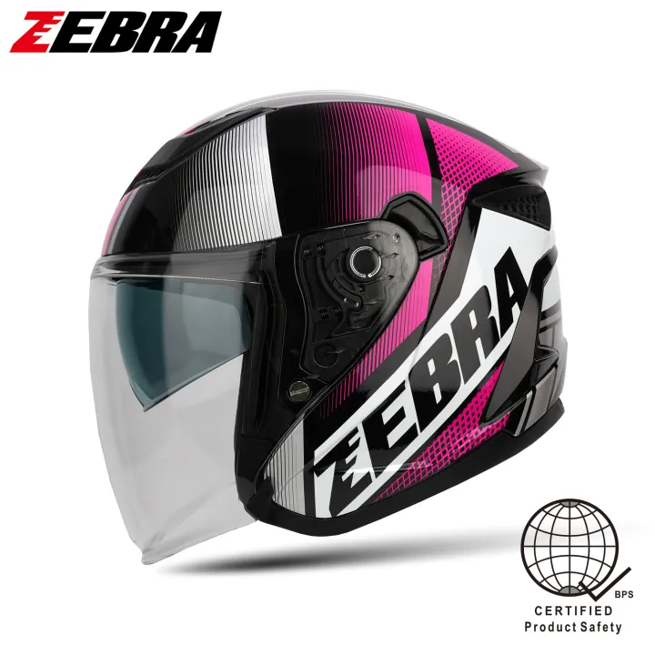 ZEBRA half face helmet for Motorcycle dual visor helmet man for women ...