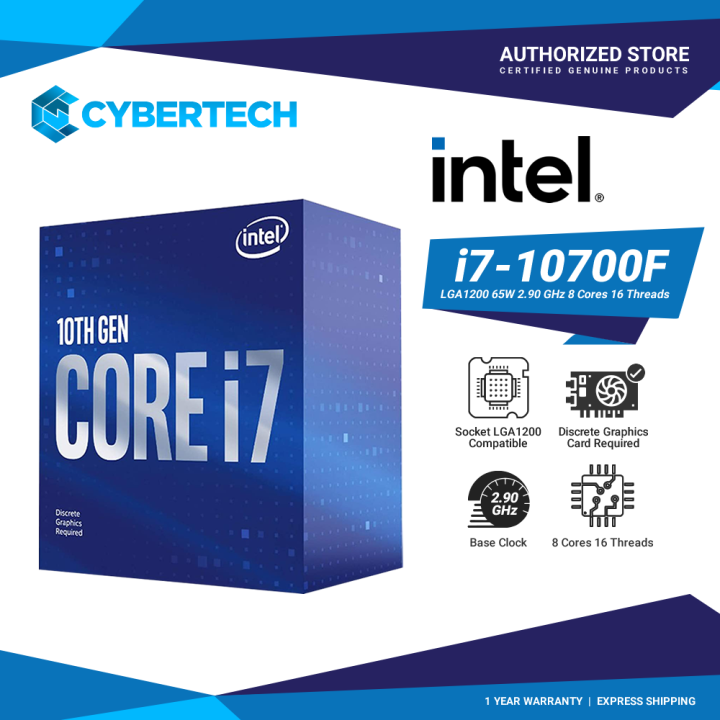 Intel Core i7-10700F Comet Lake 8-Core 2.9 GHz LGA1200 65W (Discrete ...