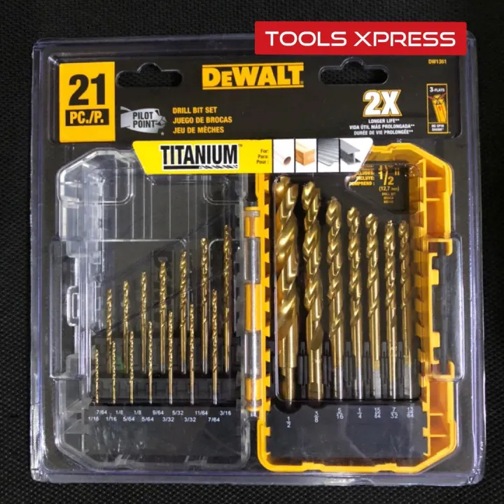 DeWALT DW1361 TITANIUM Drill Bit Set 21 pcs | Lazada PH