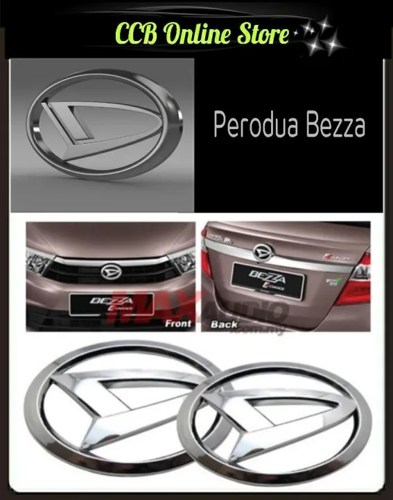 PERODUA Bezza Front and Rear Convert Daihatsu Chrome ABS Logo Emblem ...