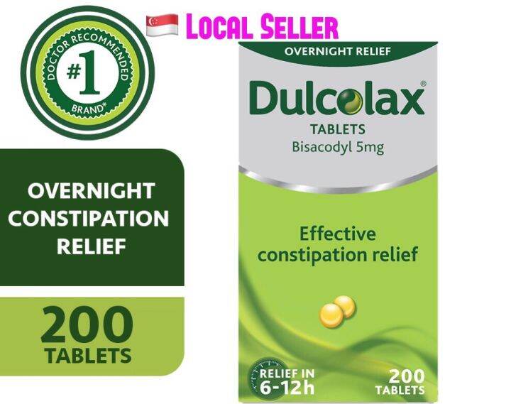 ( SG Ready Stock) Dulcolax 5mg x 200s Enteric Coated Tablet / Constipation Relief Tablet ( Exp ...