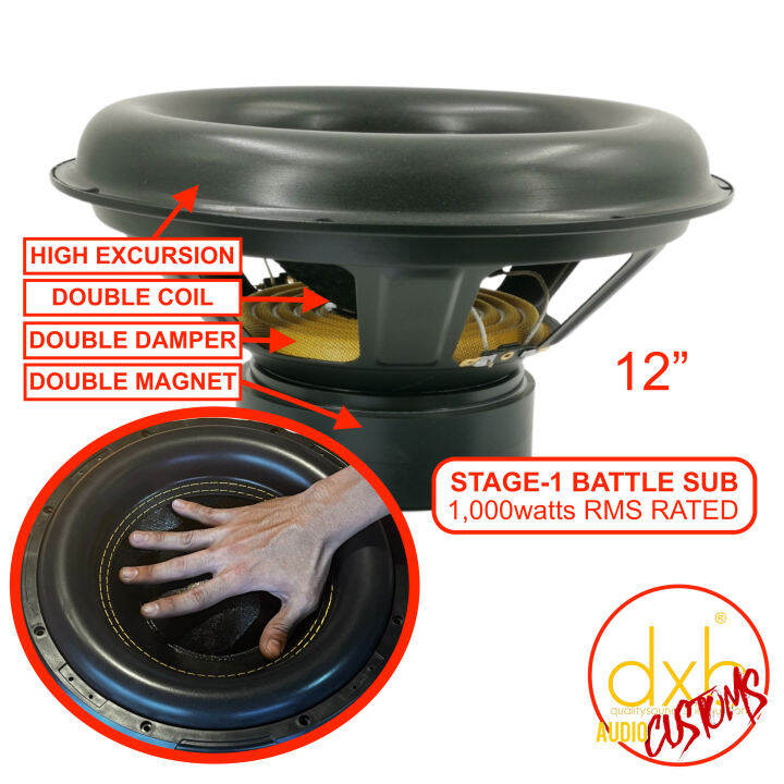 dxb Stage1 Car Subwoofer BATTLE (HIGH POWER) Car Audio Speaker Stage 1 ...