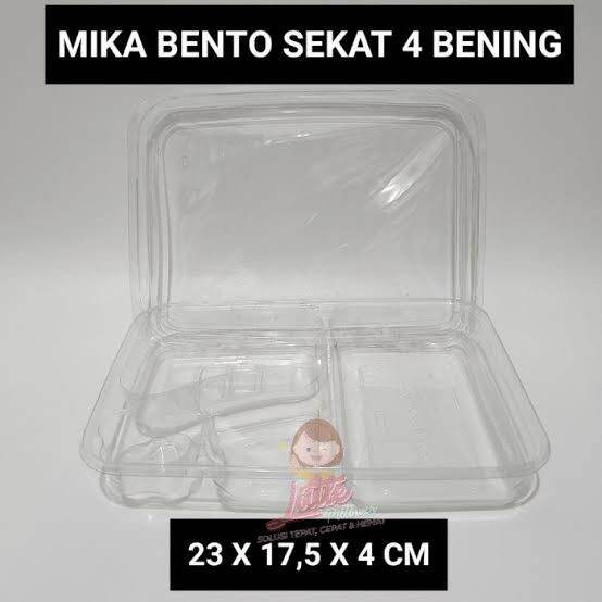 (Isi 25pcs)(4s ben) Mika Bento Bintang Bening - Tray Bento - Box Bento - Lunchbox | Lazada Indonesia
