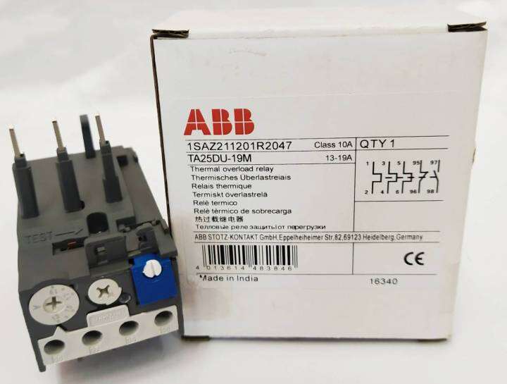 ABB OVERLOAD RELAY : TA25DU-19 (13-19A) | Lazada.co.th