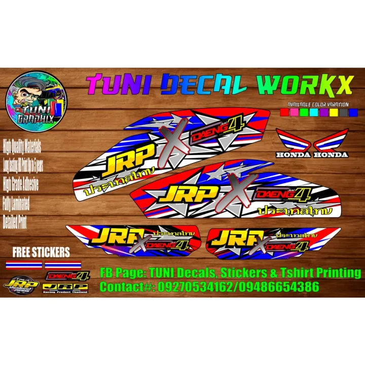 ♝TMX RUSI PINOY MOTOPOSH SKYGO DECALS STICKER v4 ( JRP X DAENG DESIGN ...