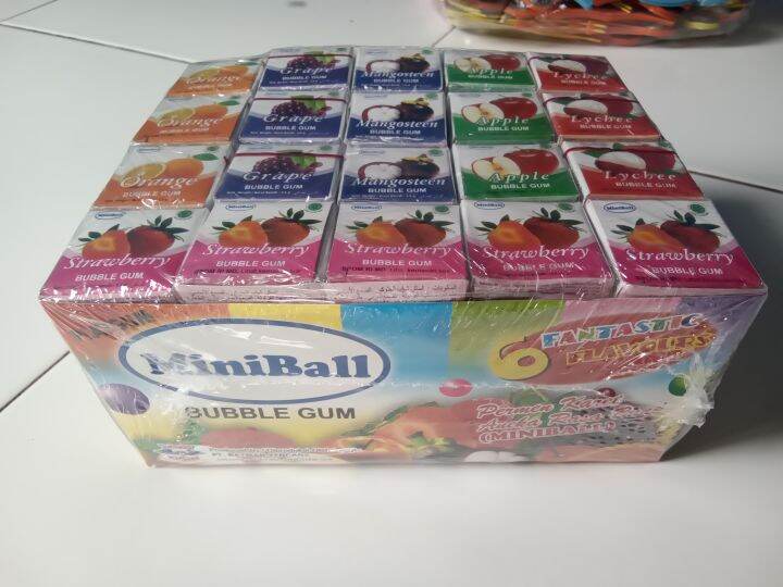 Permen miniball bubble gum permen karet 1 pak isi 100 pcs | Lazada ...