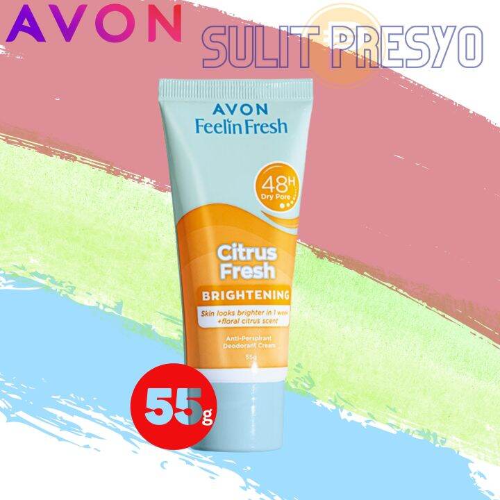 AVON Feeling Fresh Citrus Fresh Quelch Deodorant Cream 55g | Lazada PH