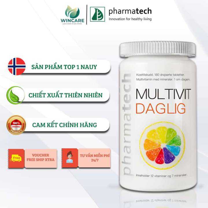 Viên Uống Bổ Sung Vitamin Và Khoáng Chất Multivit Daglig 180 Viên ...