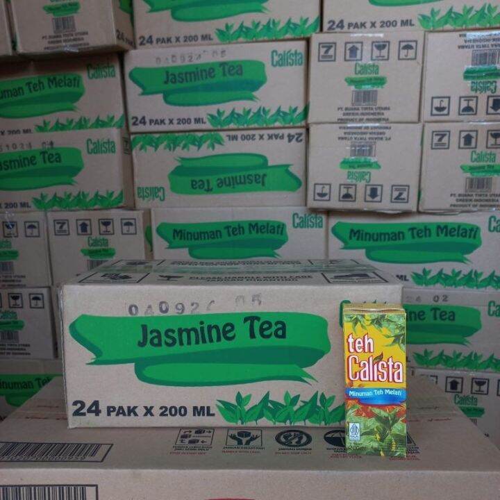 Teh jasmine melati calista 200 ml 1 dus isi 24 pcs | Lazada Indonesia