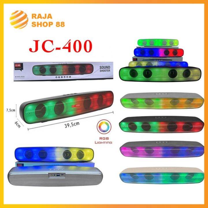 Speaker Bluetooth RGB JC-400 Soundbar Wireless Speaker LED Nirkabel | Lazada Indonesia