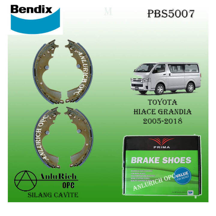 Brake Shoe for Toyota Hi-ace Grandia 2005-2018 Prima Bendix PBS5007 ...